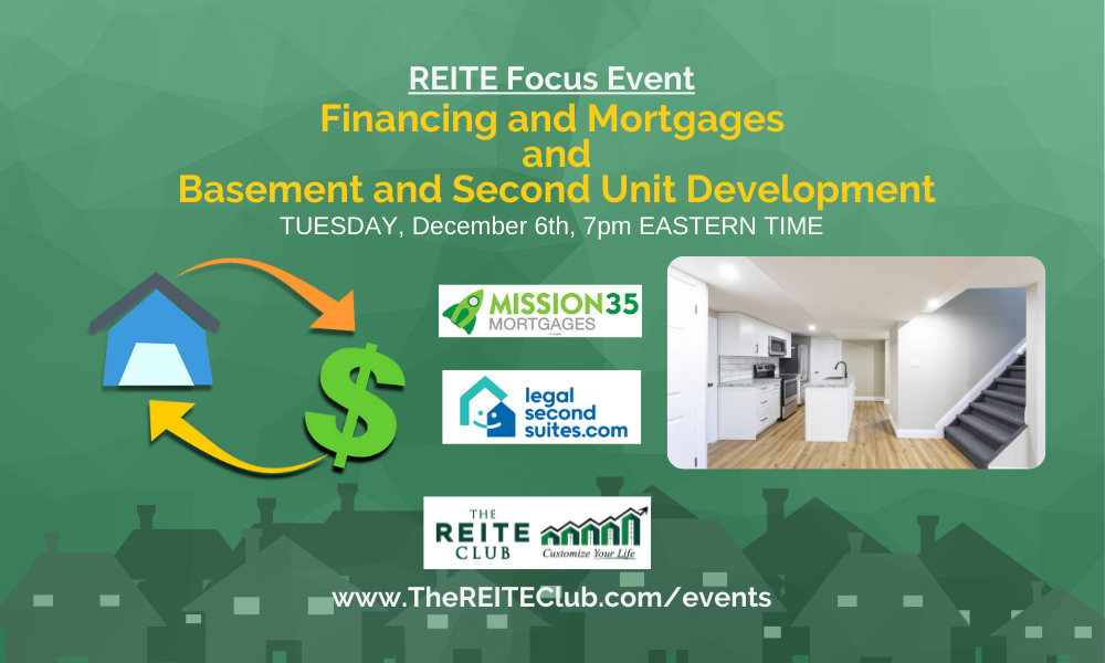 Financing and Mortgages - and - Basement and Second Unit Development